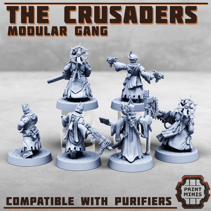 3D Printable The Crusaders - Purifier Gang by Print Minis